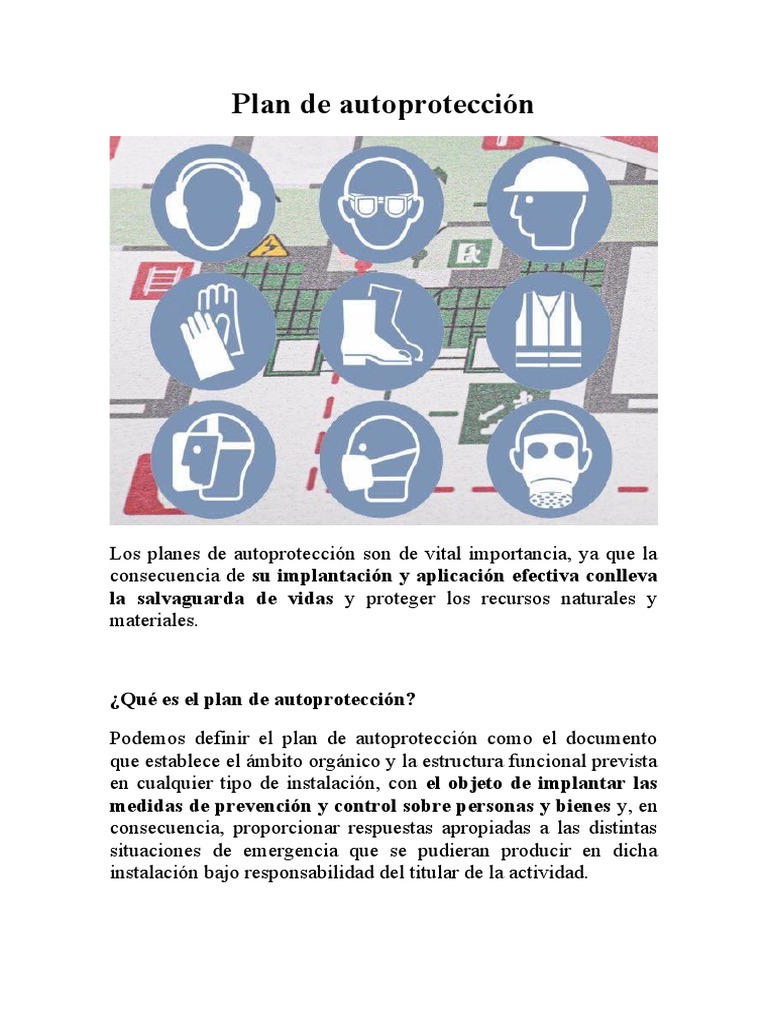 Plan de Autoprotección | PDF | Emergencia