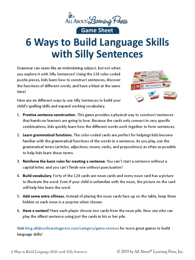 Silly Sentences | PDF