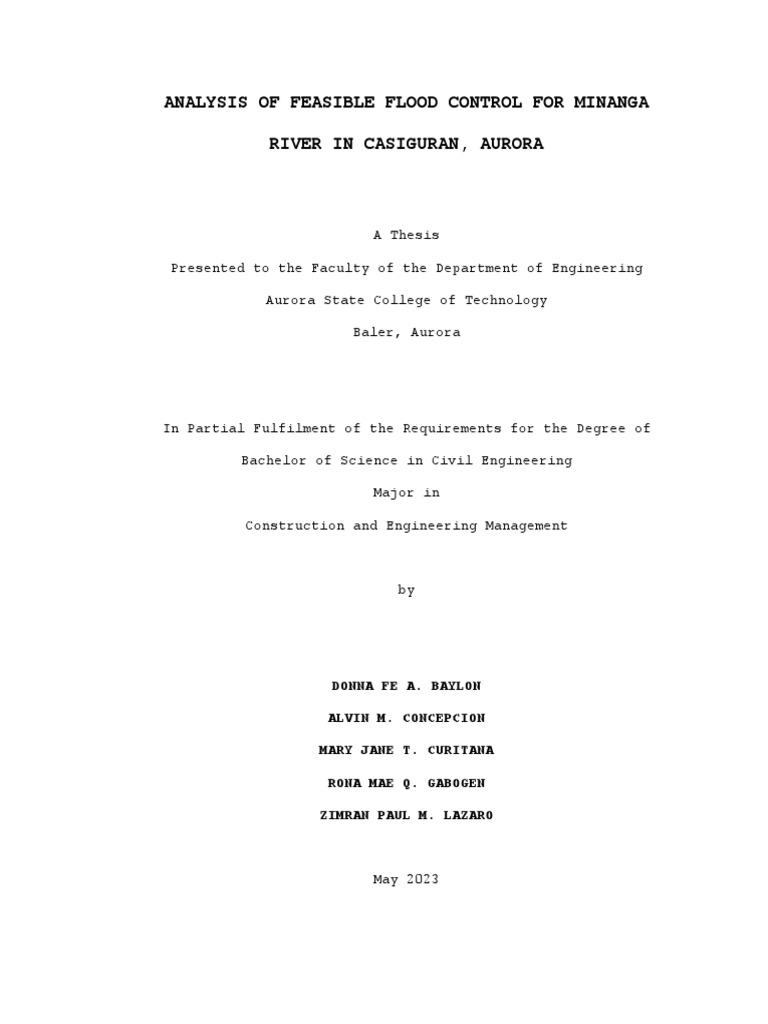Bsce 4B Groupg | PDF | Flood | Levee
