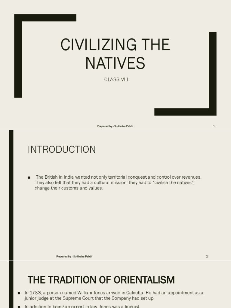 Civilizing The Native | PDF