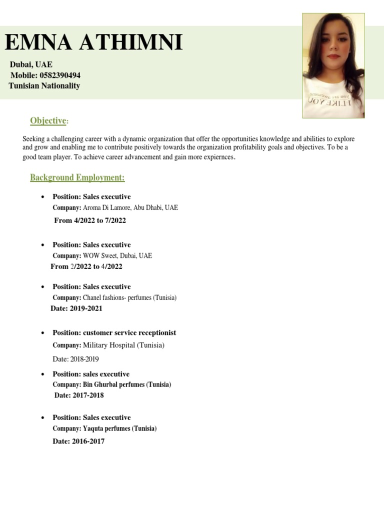 Emna CV | PDF