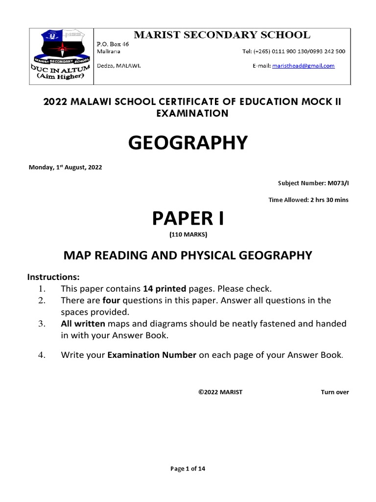 Geography Paper I | PDF | Atmospheric Circulation | Climate