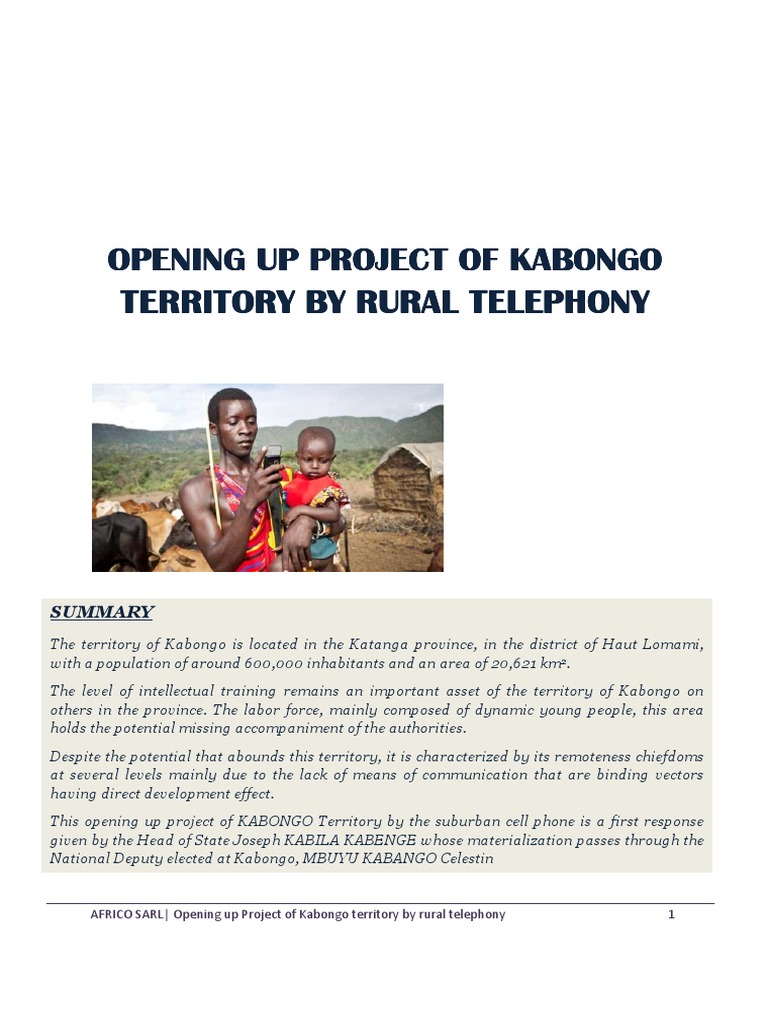 Opening Up Project of Kabongo Territory by Suburban Phone | PDF ...