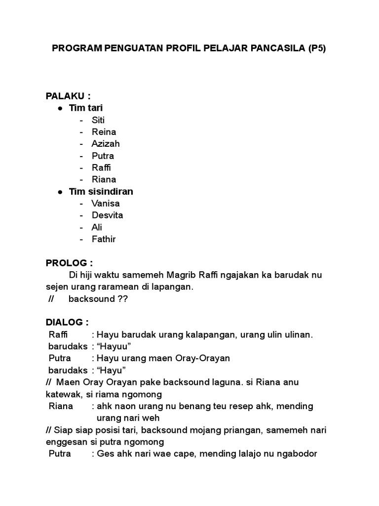 Program Penguatan Profil Pelajar Pancasila (p5) | PDF | Seni