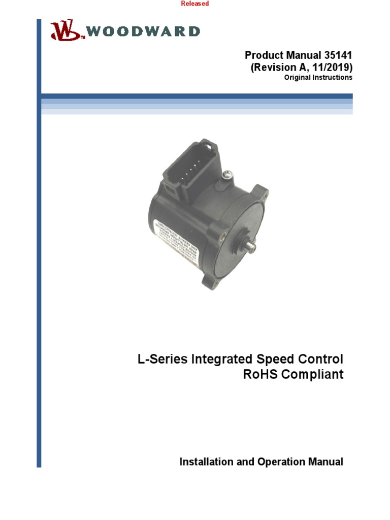 L-Series Integrated Speed Control Rohs Compliant: Product Manual 35141 ...