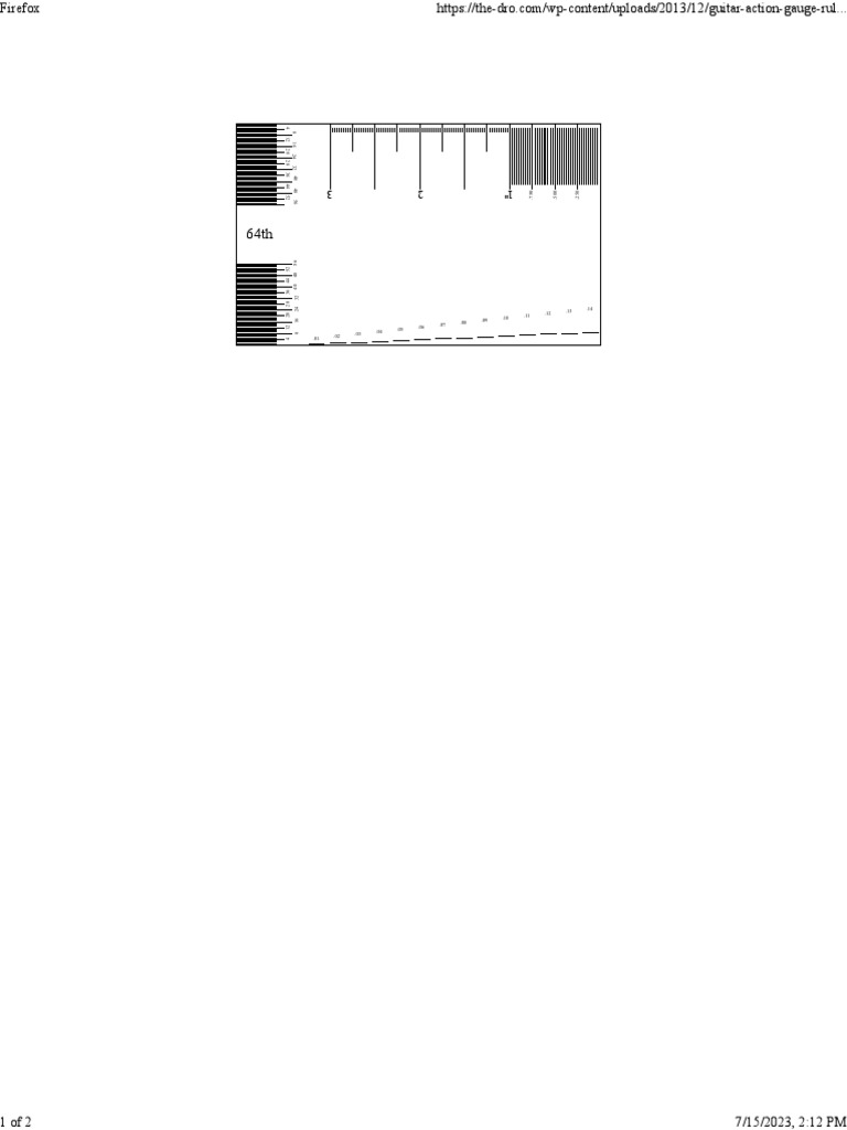 Printable Guitar Action Measurement Guide | PDF