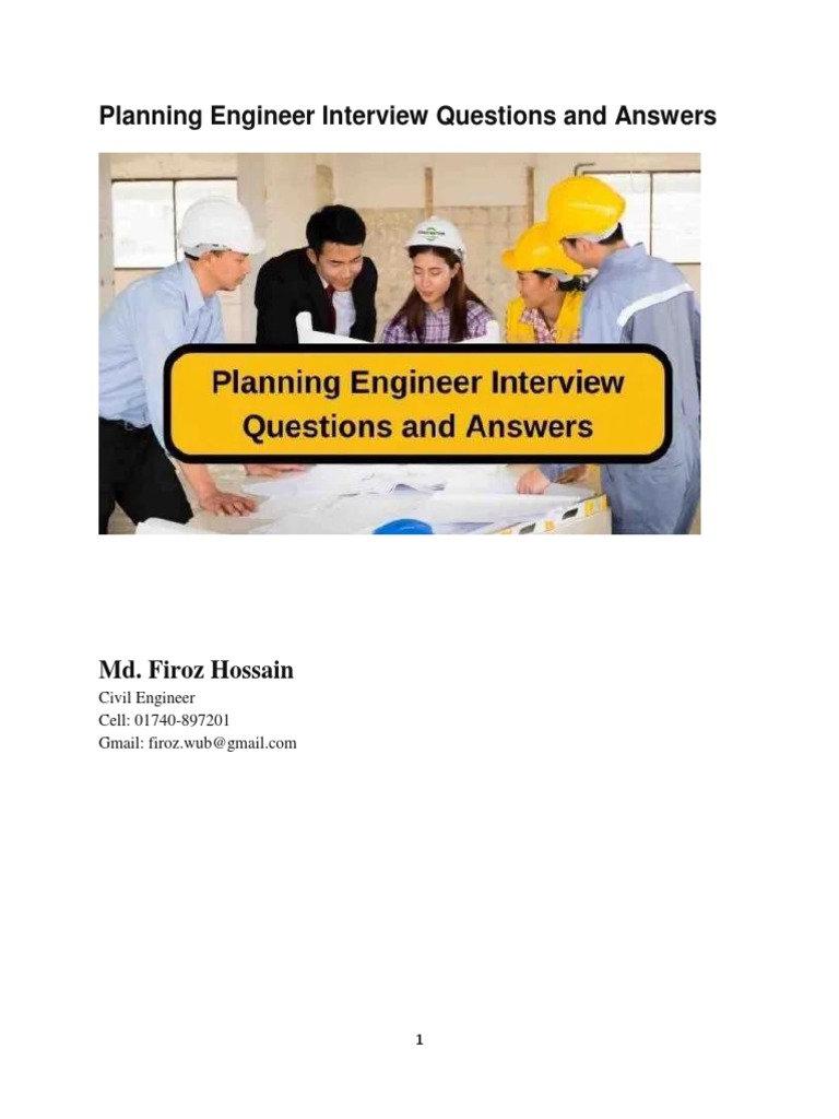Planning Engineer Interview Questions and Answers | PDF | Project ...