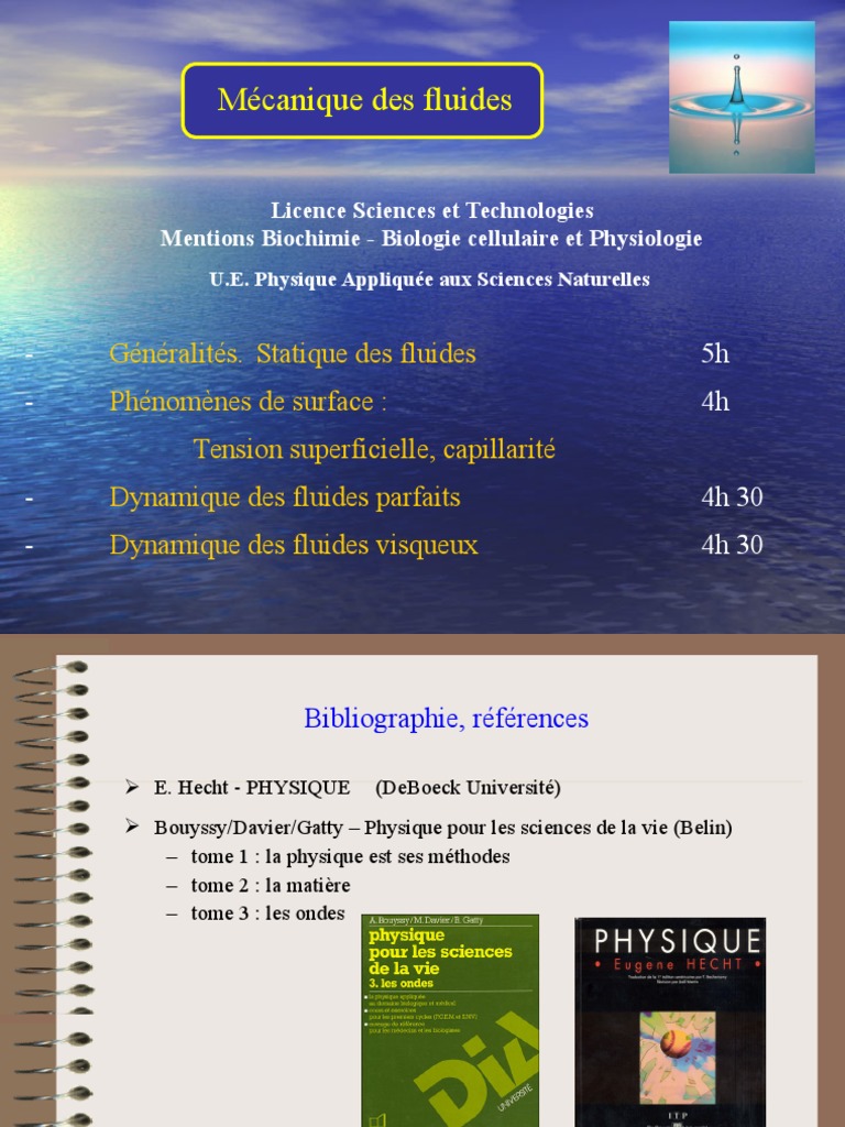 Statique et dynamique des fluides | PDF | Pression | Atmosphère de la Terre