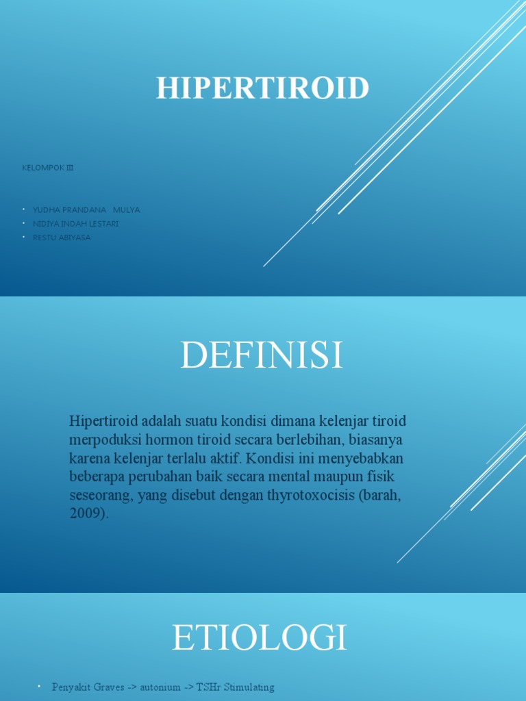 Definisi dan Etiologi Hipertiroid | PDF