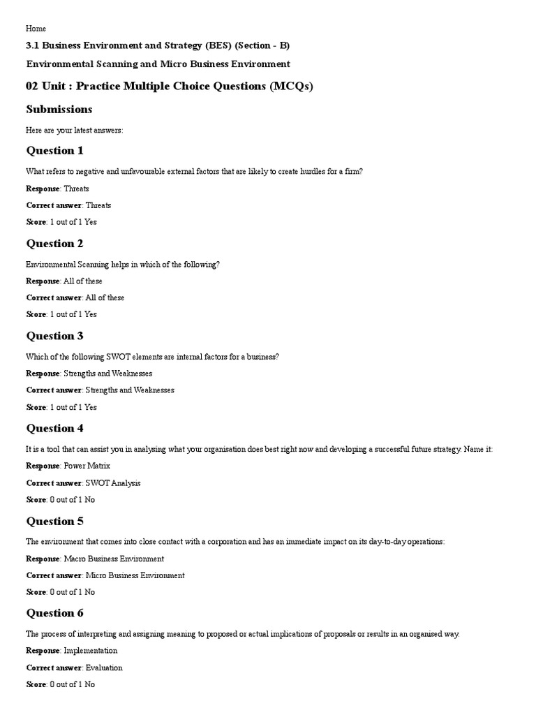 Unit 2 | PDF | Swot Analysis | Business