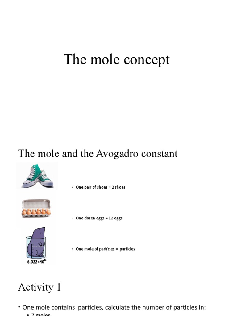 The Mole Concept | PDF | Mole (Unit) | Molecules