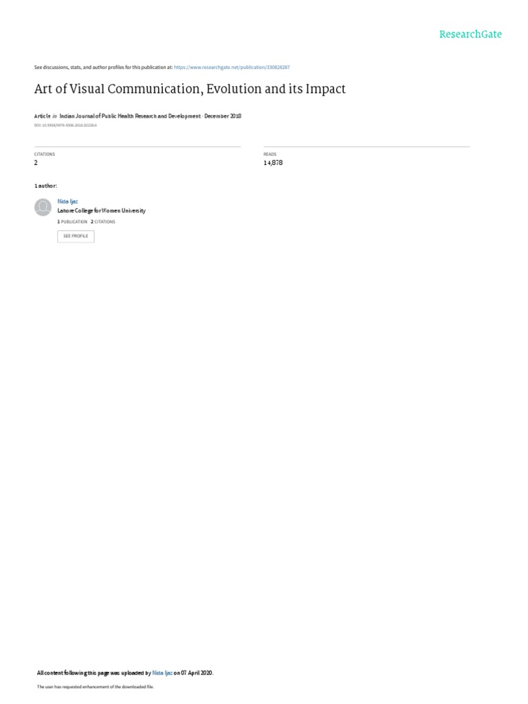 Art of Visual Communication, Evolution and Its Impact | PDF