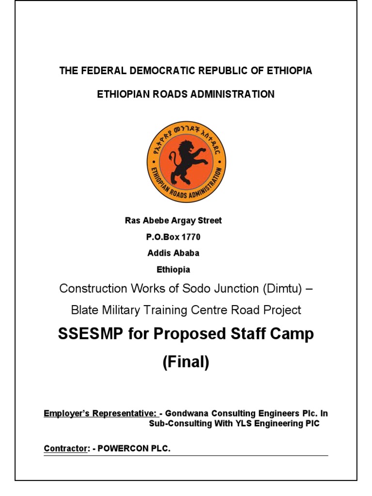 ESMP of Campsites at 22+500 (Final) | PDF | Waste | Environmental ...