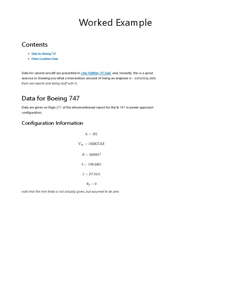 Worked Example - Aircraft Flight Mechanics by Harry Smith, PHD | PDF ... Worked Example - Aircraft Flight Mechanics by Harry Smith, PHD | PDF ...