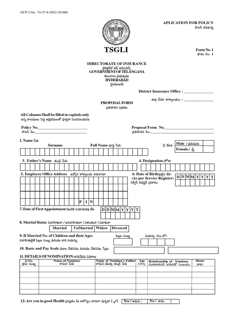 Tsgli All Forms | PDF | Life Insurance | Insurance