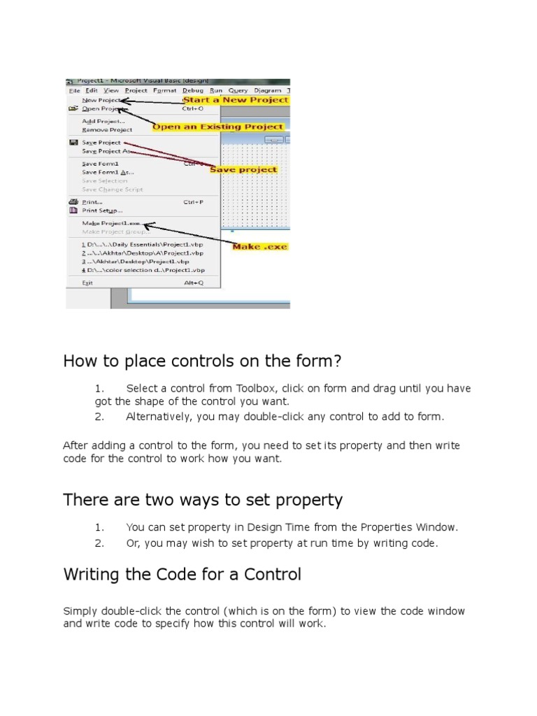 Project Explorer, The Properties Window, The Immediate Window, Object ...
