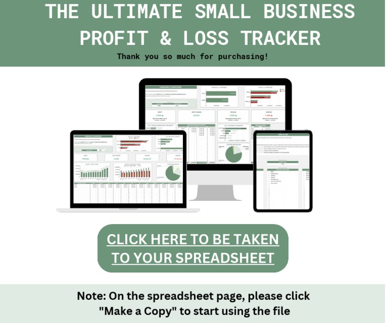 The_Ultimate_Small_Business_Profit___Loss_Tracker_-_Spreadsheets_PH | PDF