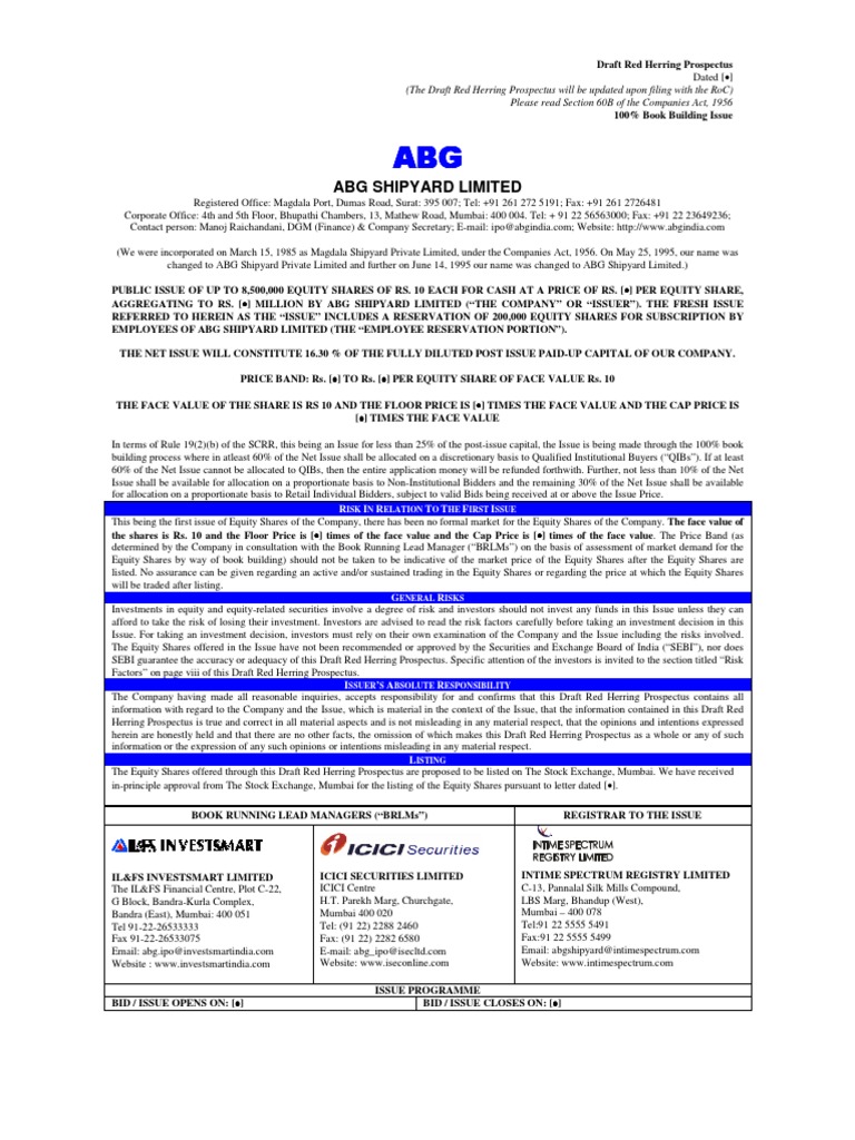 ABG Shipyard Limited-16419 | Download Free PDF | Stocks | Profit (Economics)