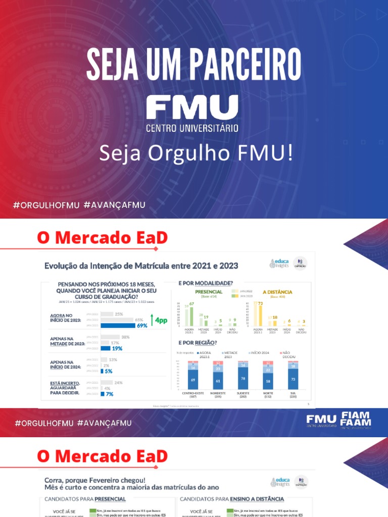 Apresentação - Expansão FMU - 2023 | PDF | Educação à distância ...