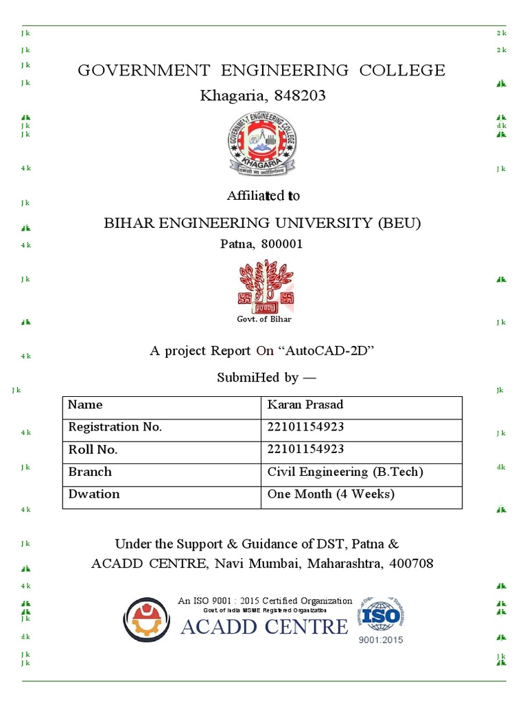 AutoCAD report Karan Pd.. (1) | PDF | Auto Cad | Software