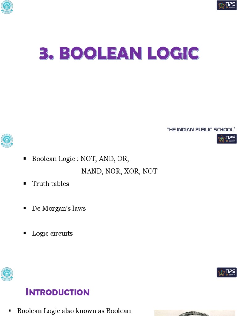 Ch 3 Booleanlogic G11 Cs Pdf Logic Gate Boolean Algebra