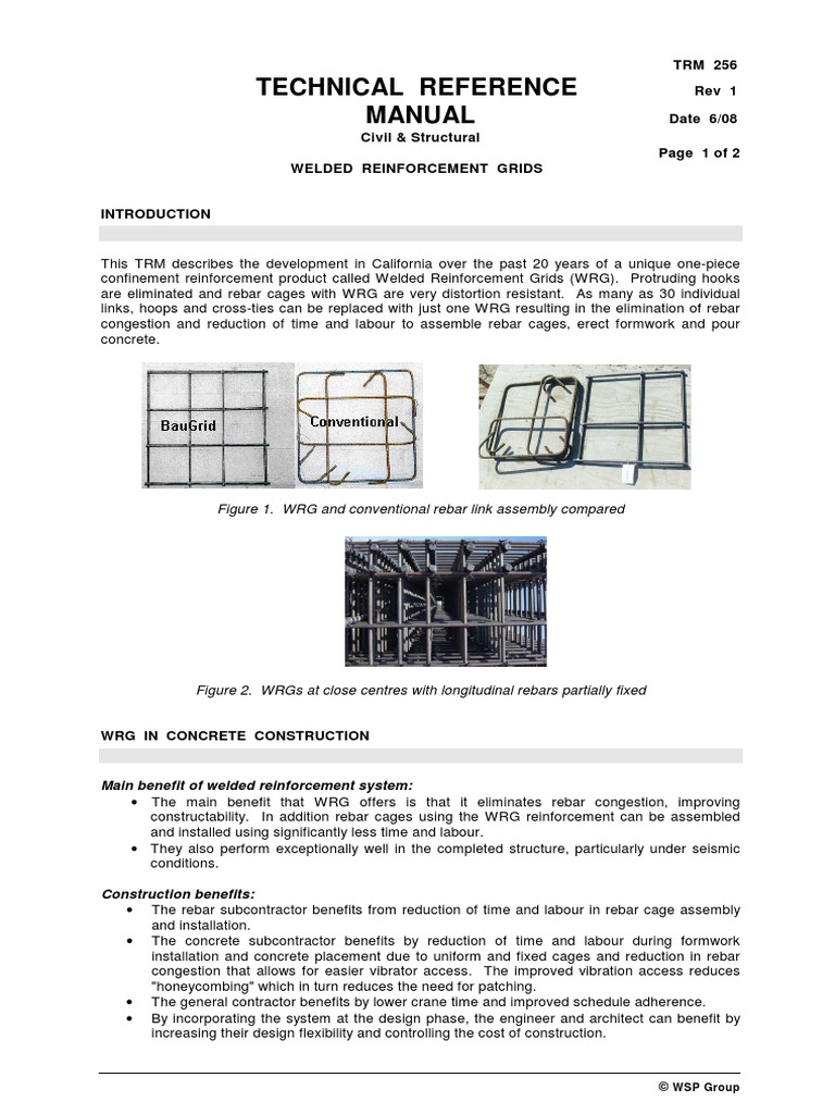 TRM256 Welded Reinforcement Grids | PDF | Ductility | Structural ...