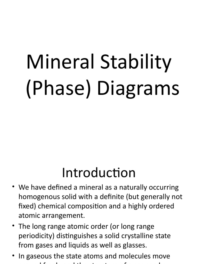 Mineral Stability Diagrams | PDF | Phase (Matter) | Phase Rule Mineral Stability Diagrams | PDF | Phase (Matter) | Phase Rule