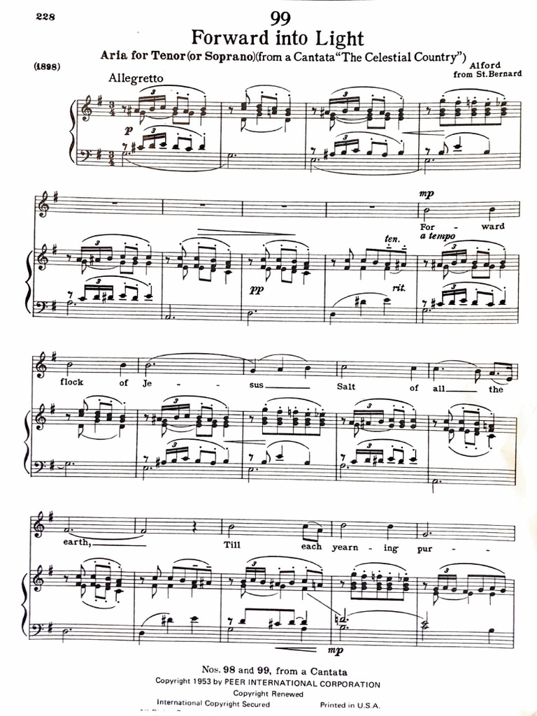 Forward Into Light-Charles Ives | PDF | Choral Music