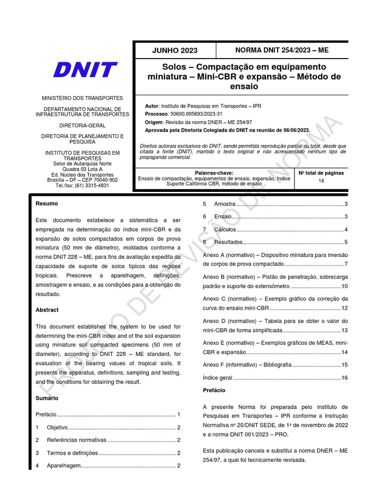 Dnit 254 2023 Me | PDF | Curva