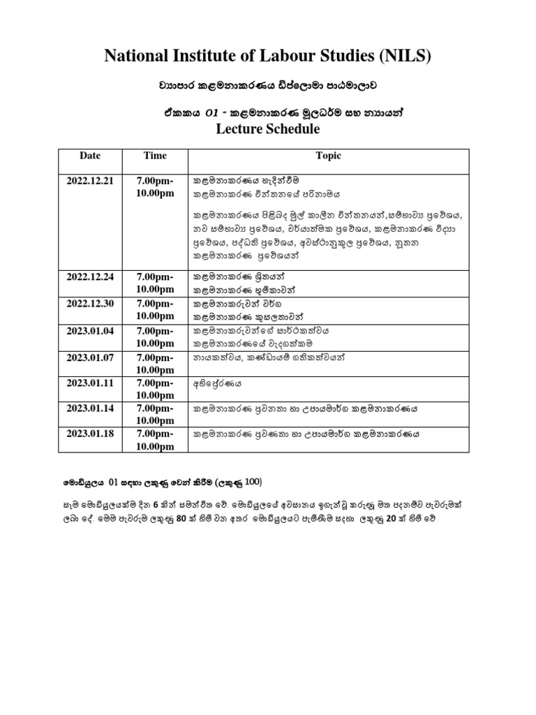 NILS - Module 01 | PDF