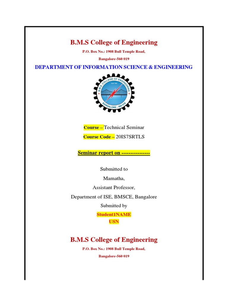 Technical Seminar Certificate - Sheet | PDF