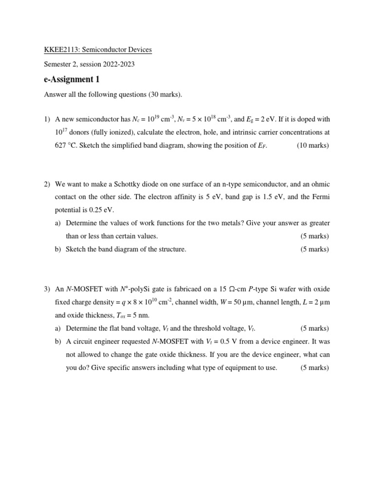 KKEE2113 - E-Assignment 1 - 20222023 | PDF