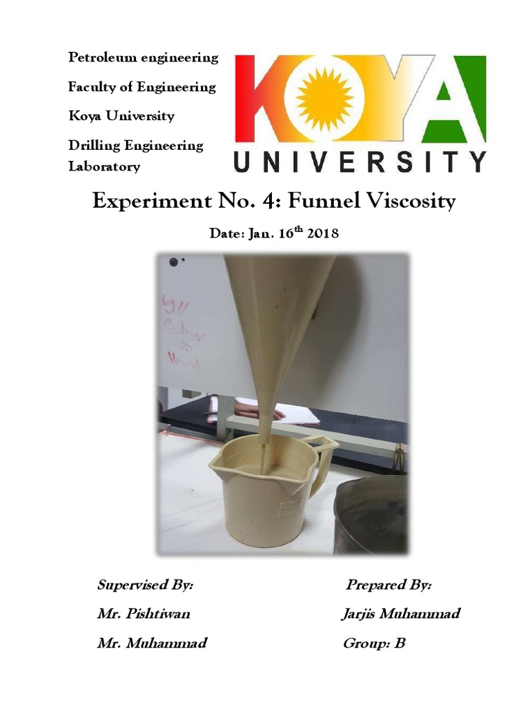 Funnel Viscosity Experiment Guide | PDF | Viscosity | Fluid