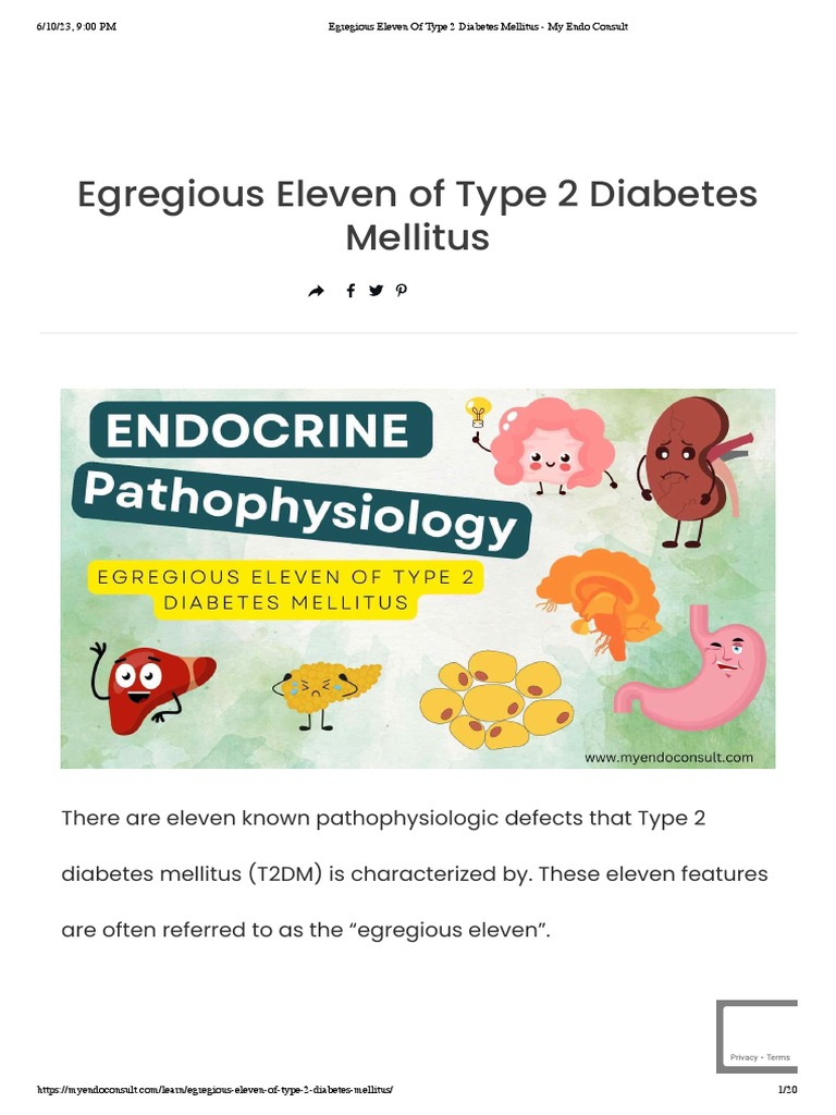 Egregious Eleven in Type 2 Diabetes | PDF | Insulin Resistance | Pancreas