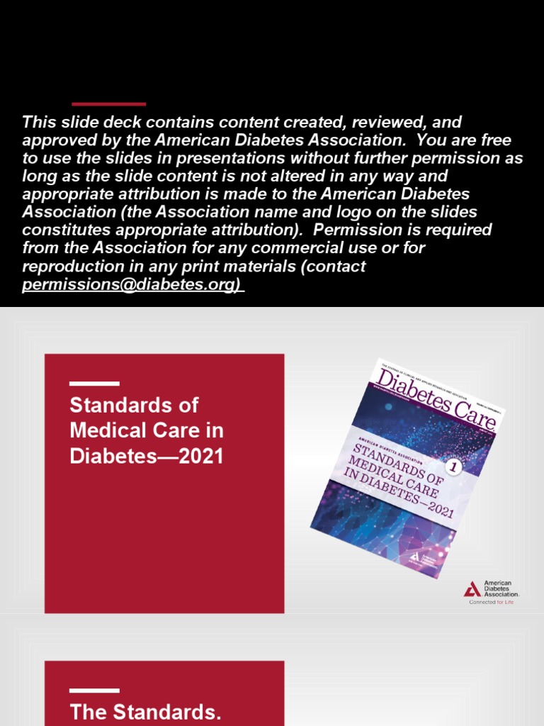 ADA 2021 Diabetes Care Standards Guide | PDF | Prediabetes | Hypoglycemia