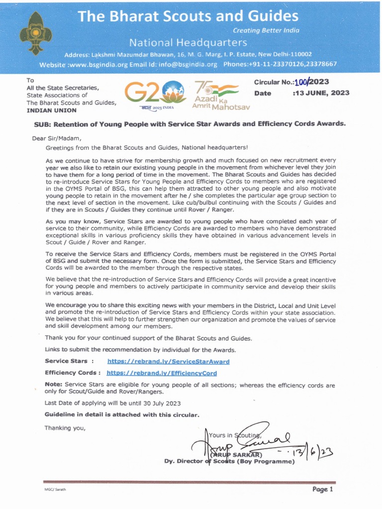 Service Star Award - Efficiently Cords Awards - BSG Young | PDF