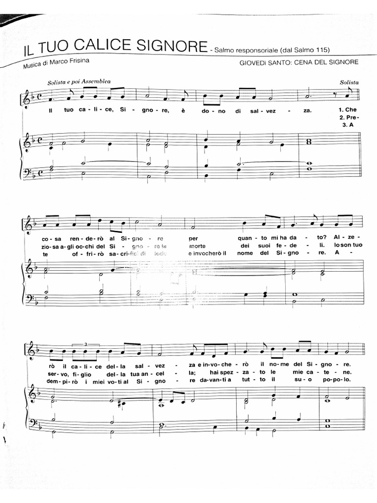 Il Tuo Calice Signore | PDF