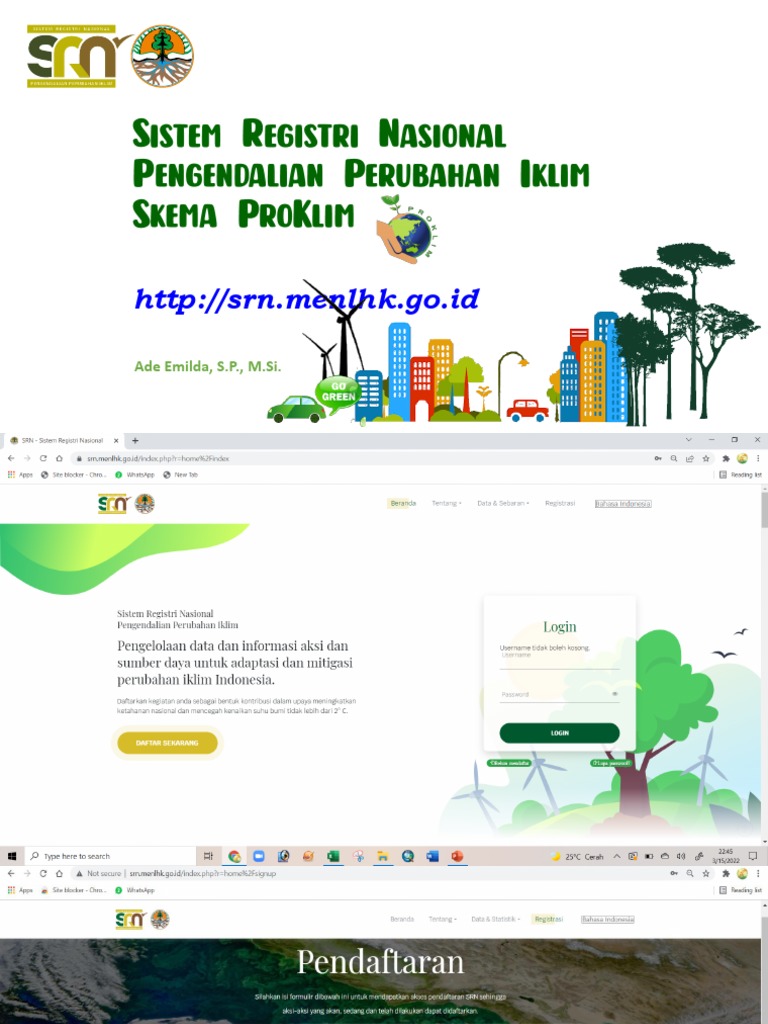 Cara Pendaftaran Lokasi ProKlim Melalui SRN PPI Lestari | PDF