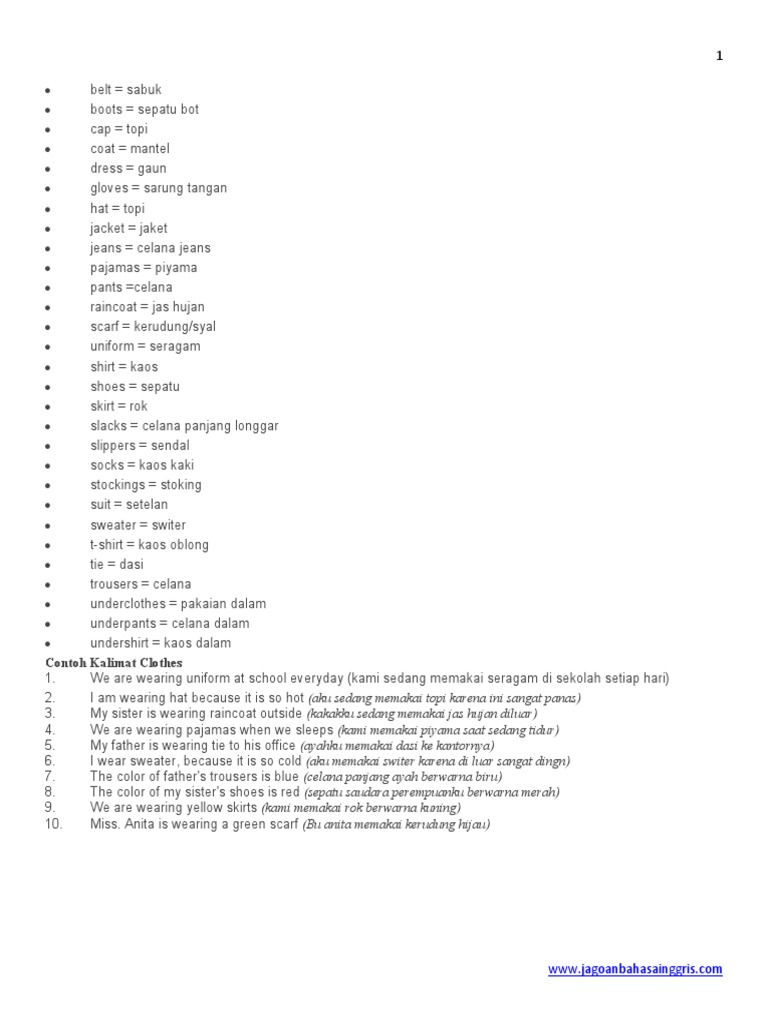 Soal Latihan Clothes Maze | PDF Soal Latihan Clothes Maze | PDF