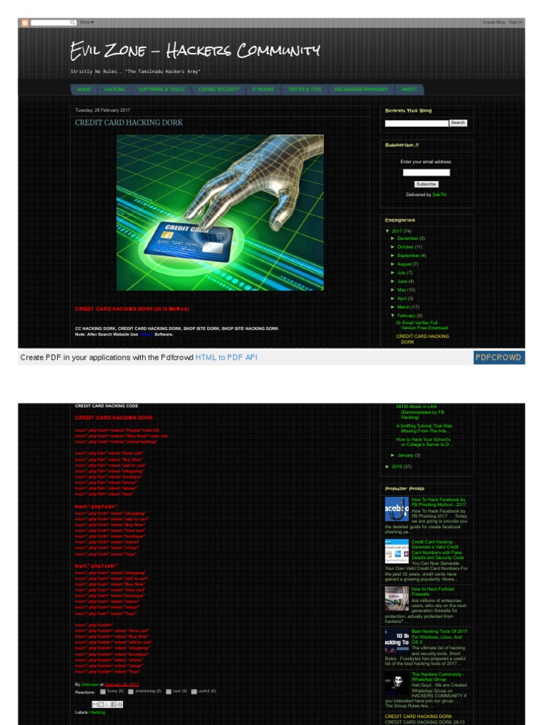 Credit Card Hacking Guide | PDF | Security Hacker | United States Dollar