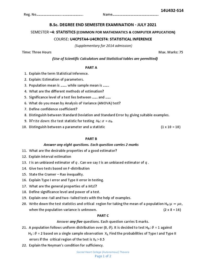 The Four | PDF | Statistics | Estimator