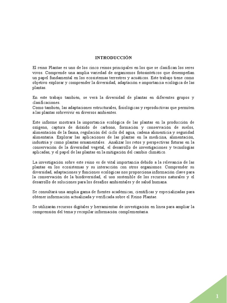 Explorando El Reino Plantae | PDF | Plantas | Ecología