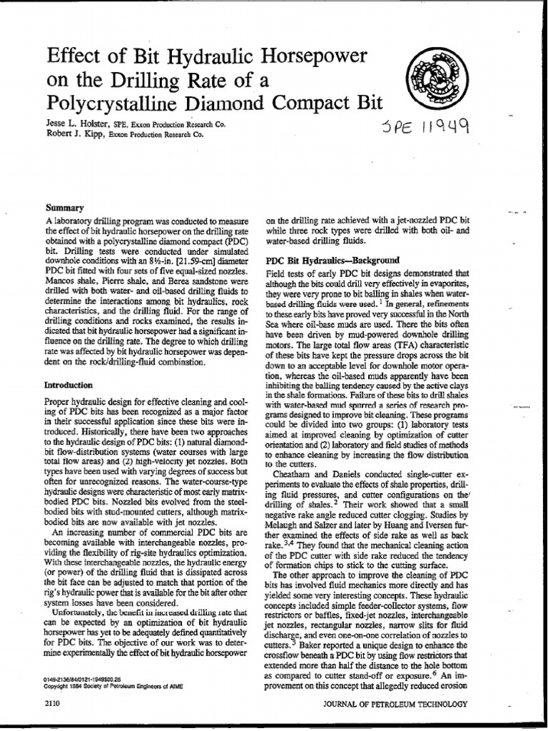SPE Paper 11949 - HSI | PDF | Continuum Mechanics