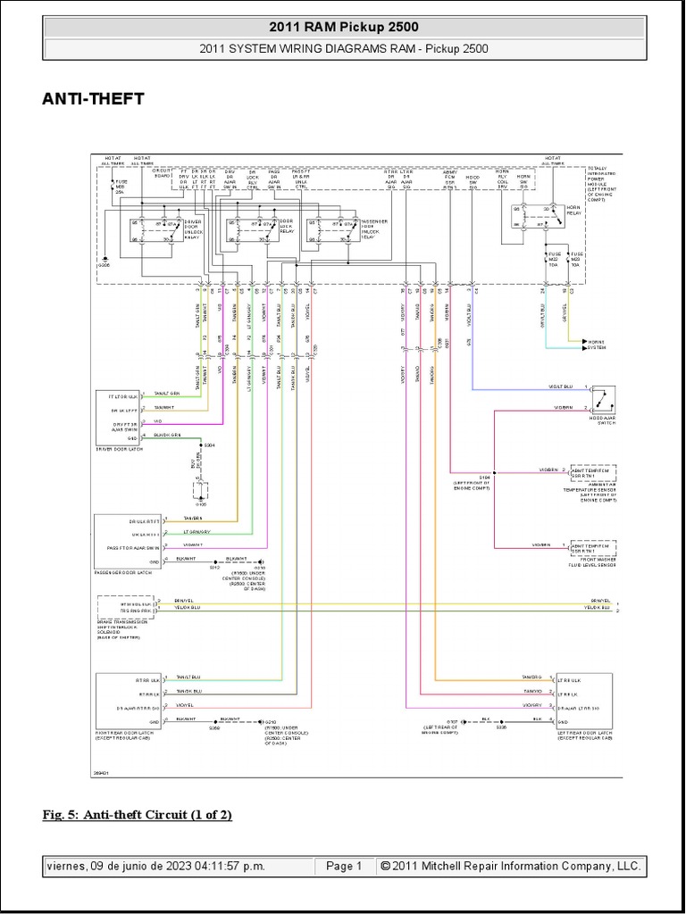 2011 RAM 2500 Wiring Diagrams | PDF | Random Access Memory | Electrical ...