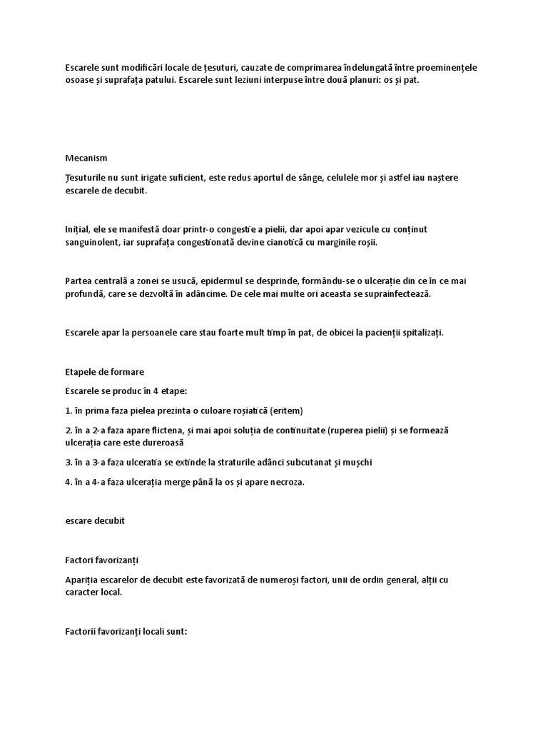 Escare de Decubit | PDF