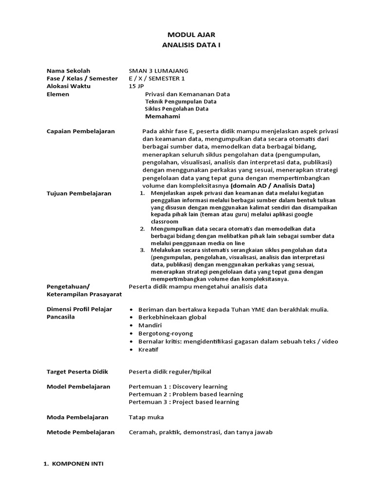 Modul CP 4 Analisis Data | PDF