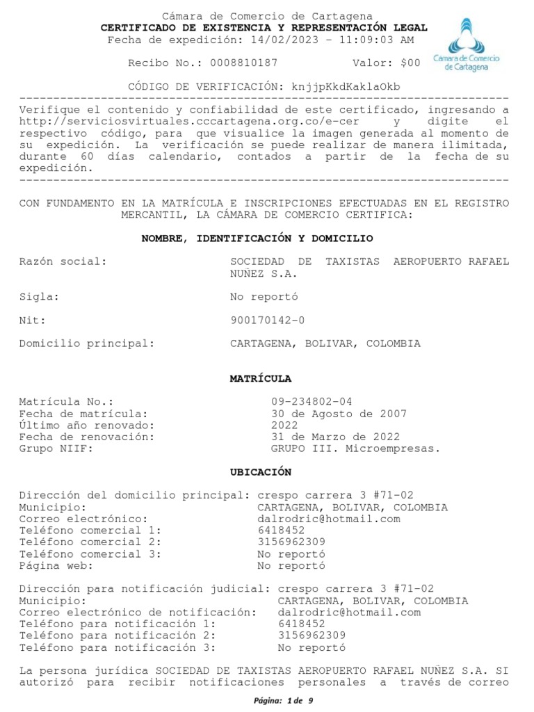 Descargar Certificado Electronico | PDF | Sociedad de responsabilidad ...