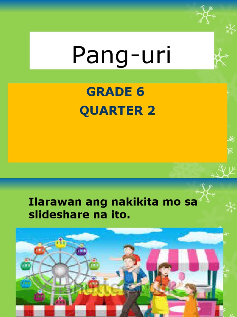 Grade 6 PPT Filipino Q2 W1 Pang-Uri | PDF
