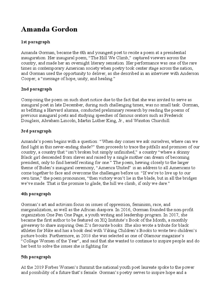 Amanda Gordon | PDF | Poetry