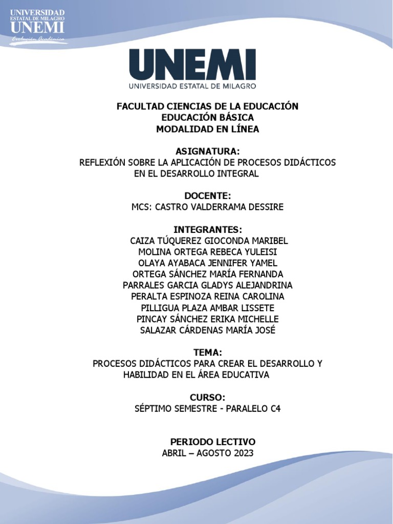 Reflexion Grupal | PDF | Enseñando | Aprendizaje